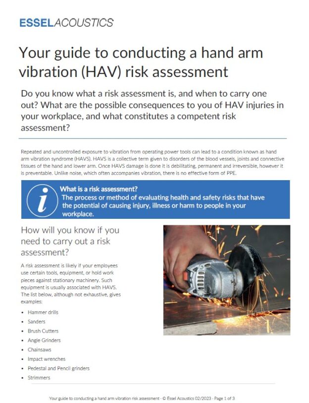 Free Guide to HAVS Risk Assessment - Essel Acoustics